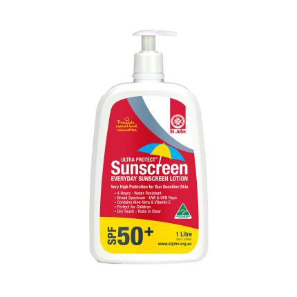 Sunscreen 50+ Pump Pack 1 litre Ultra Protect | St John Ambulance SA